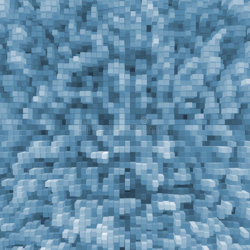 Blue cubes stock image. Image of piece, generated, wallpaper - 2614931