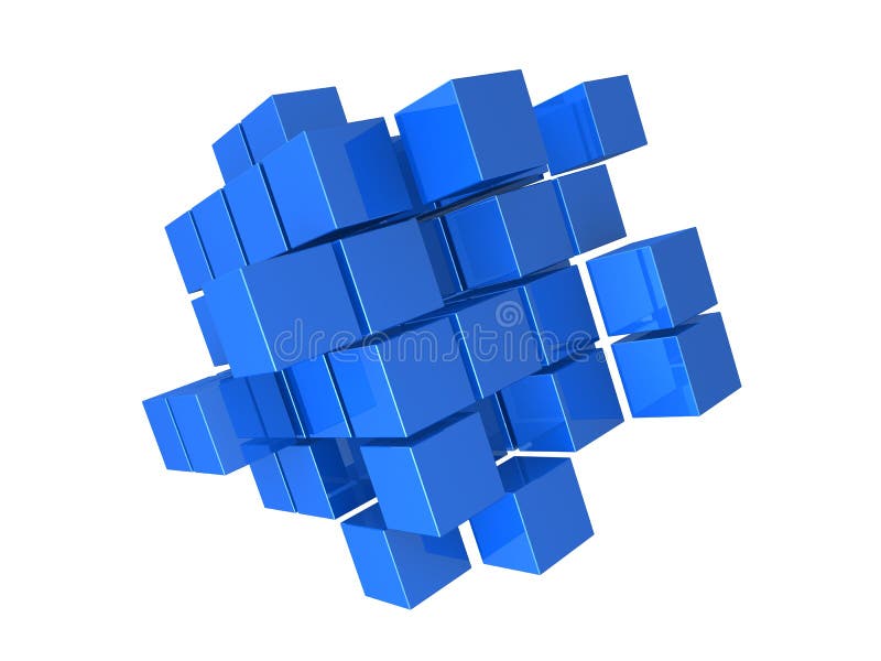 Blue cubes stock illustration. Illustration of background - 4418666