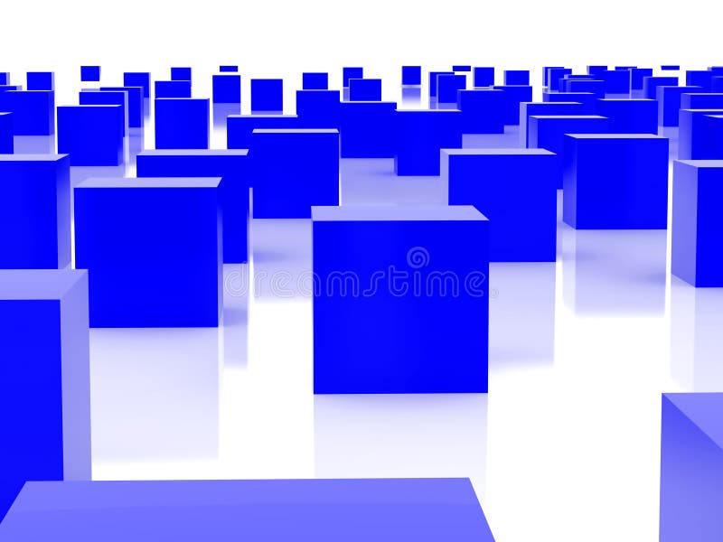 Blue cubes stock illustration. Illustration of object - 4721586