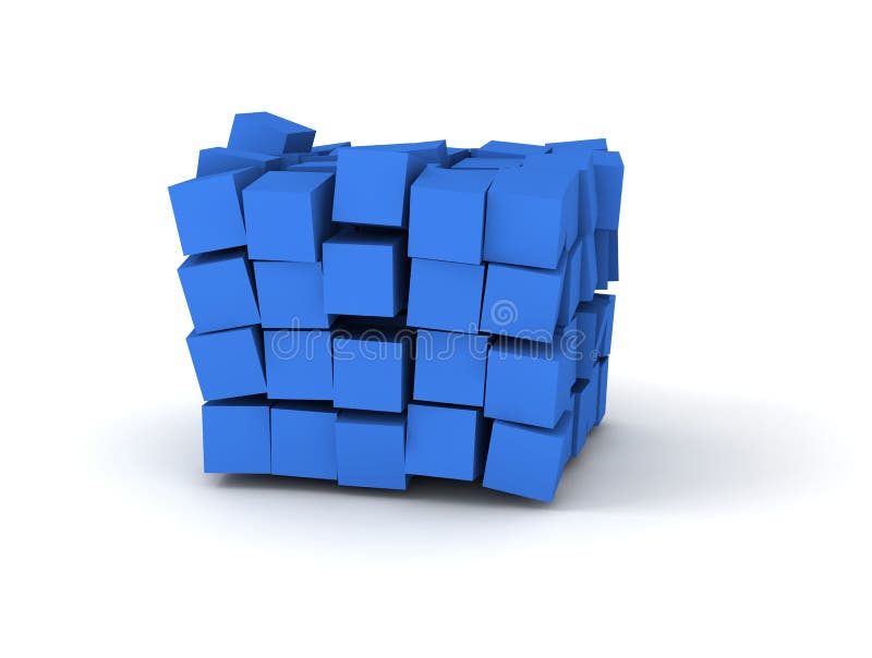 Blue cubes stock illustration. Illustration of stack - 45748330