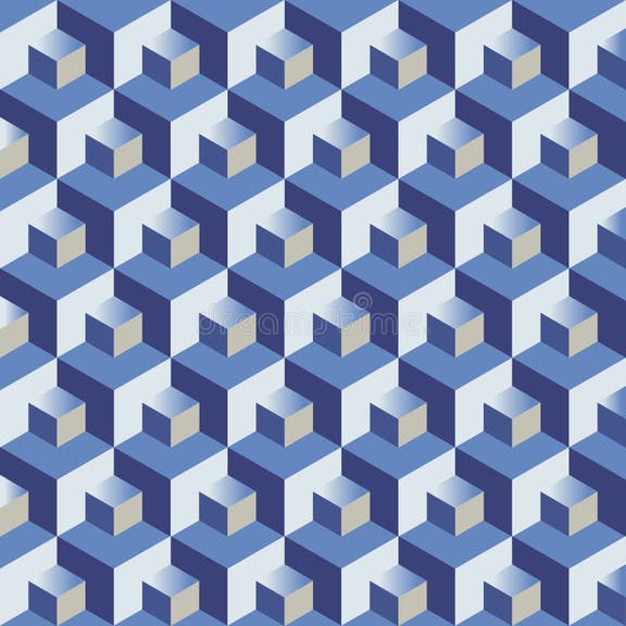 Blue cubes pattern stock illustration. Illustration of cube - 9935643