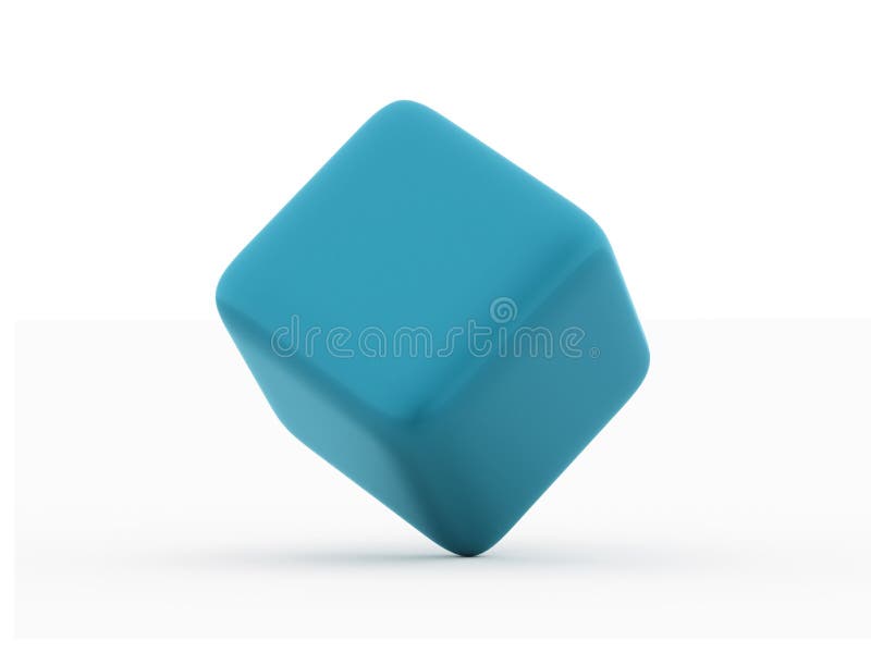 Blue Cubes Rendered Isolated Stock Illustration - Illustration of ...