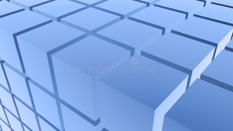 Blue Cubic Abstract Background. Stock Illustration - Illustration of ...