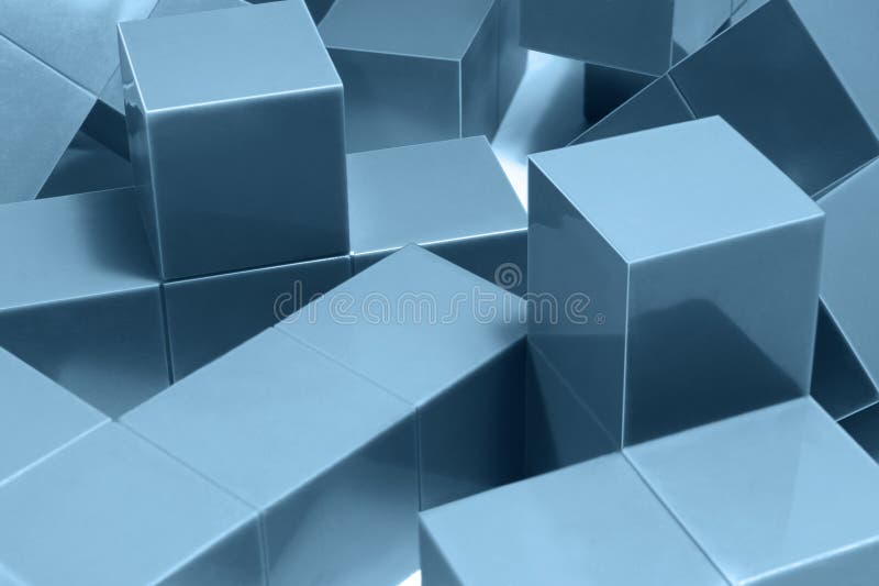 Blue cubic objects stock image. Image of plastic, leisure - 31231875