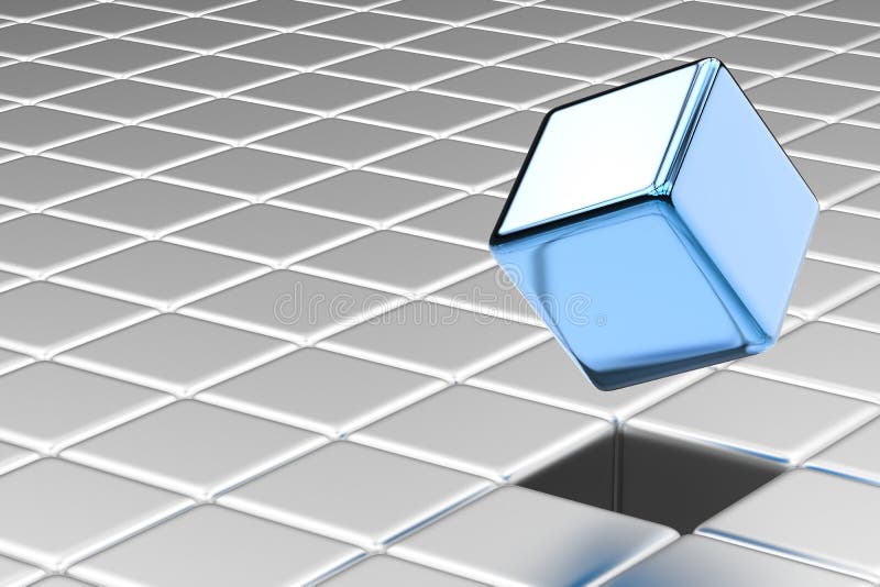 Blue cubic pop up stock illustration. Illustration of leadership - 79087609