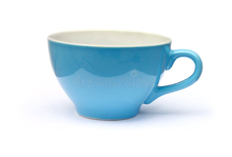 Blue cup stock image. Image of everyday, drinking, clay - 14417397