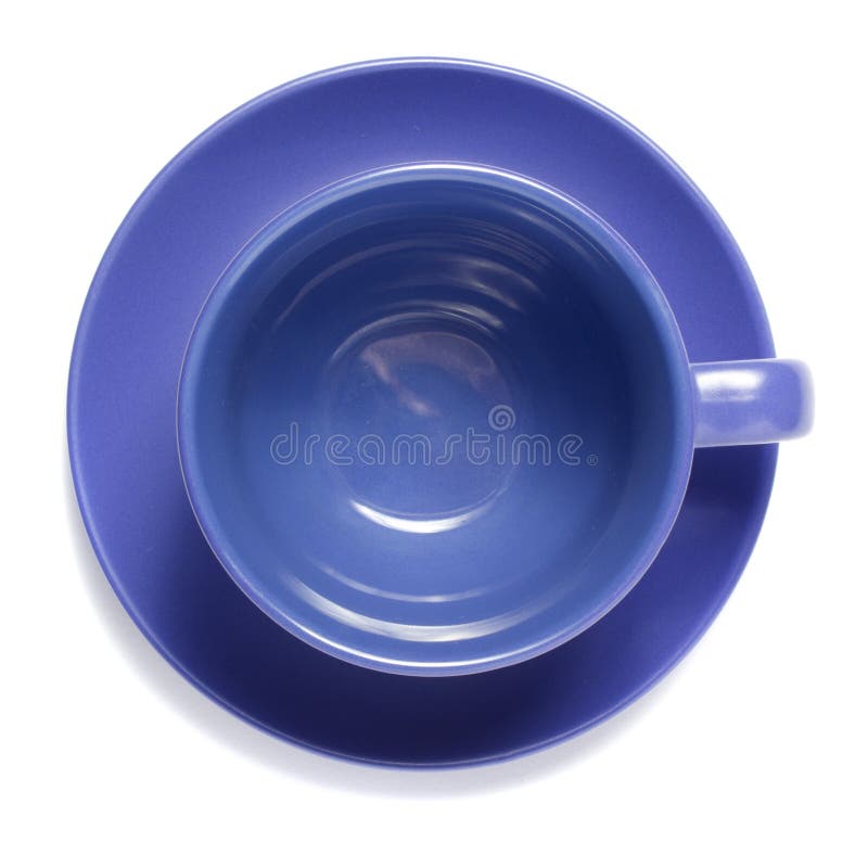 Blue_cup image stock. Image du tasse, soucoupe, isolement - 21709373