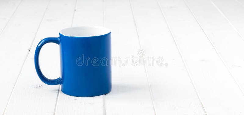 Blue cup with white inside stock image. Image of blue - 72005279