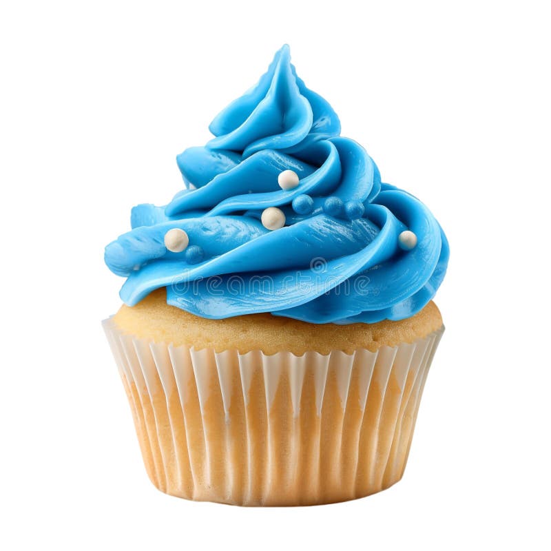 Blue Cupcake on Transparent Background - Ai Generated Stock ...