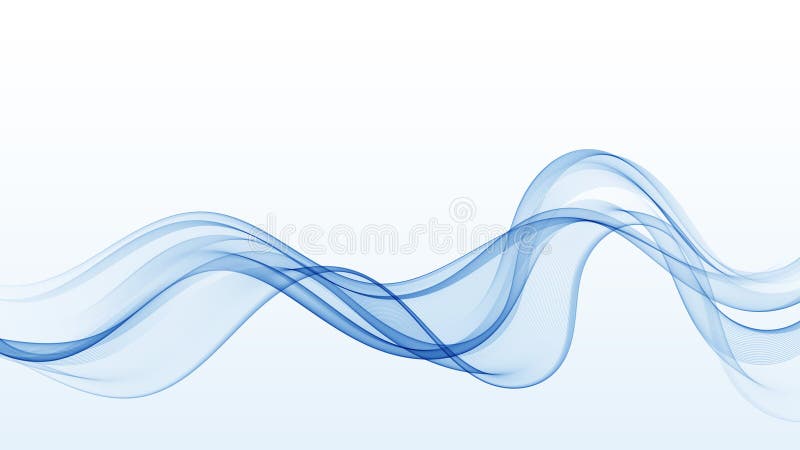 Blue Curly Transparent Flow of Wavy Lines,abstract Blue Wave Background ...