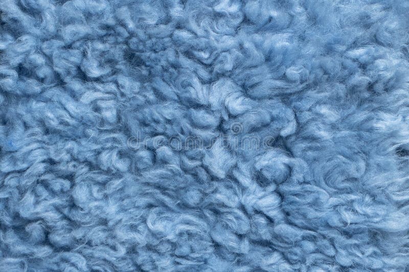 Blue Curly Wool Background Texture Stock Photo - Image of blue ...