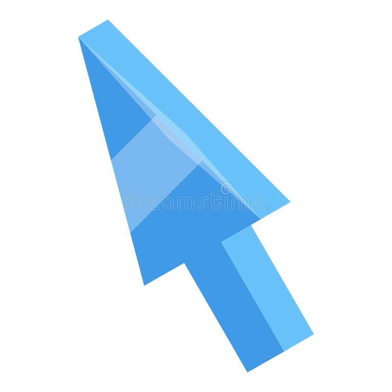 Blue Cursor Pointing Up Right Showing Mouse Clicking Stock Illustration ...