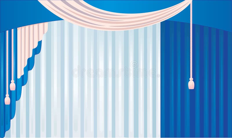Blue Curtains Clipart