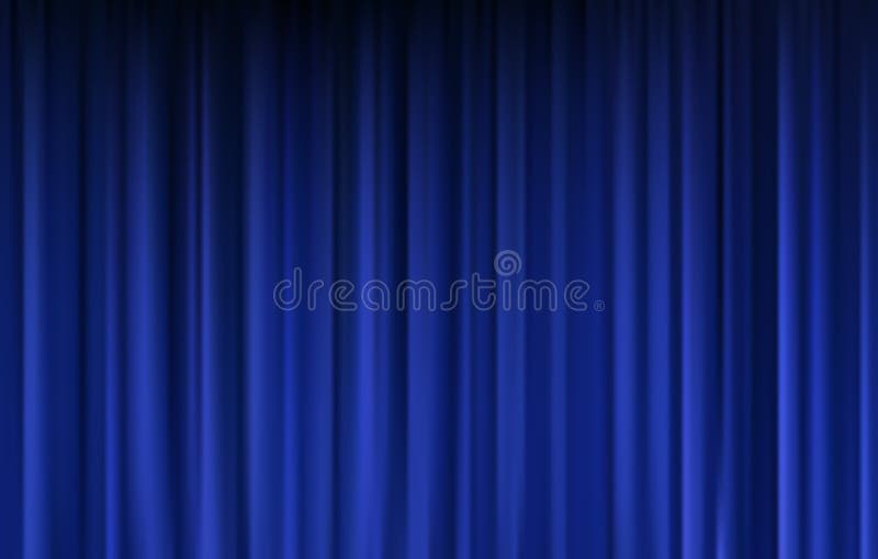 Blue Curtain Background Illustration Featuring Rich Drape Inspired ...