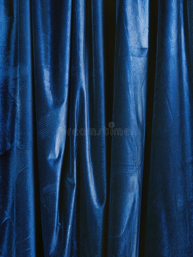 Blue Curtain Close Up stock photo. Image of curtain - 375192796