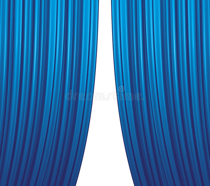 Blue Curtain Closing stock image. Image of presentation - 19585191