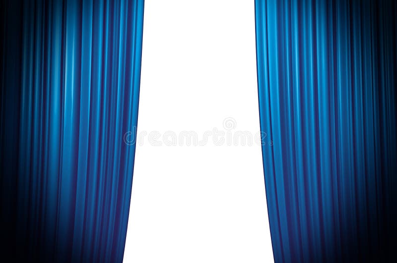 Blue Curtain Call stock photo. Image of balcony, blue - 2533256