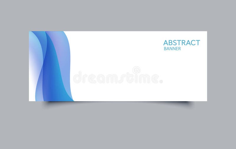 Blue Curve Abstract Background Design for Web Banner. Stock ...