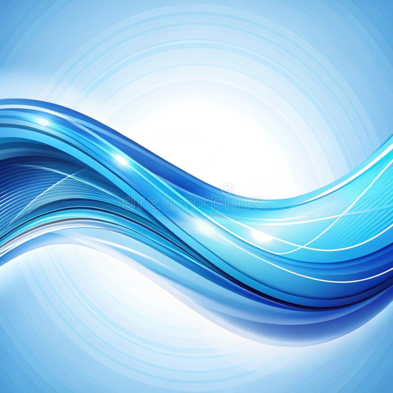 Blue Curve Abstract Vector stock illustration. Illustration of backdrop ...