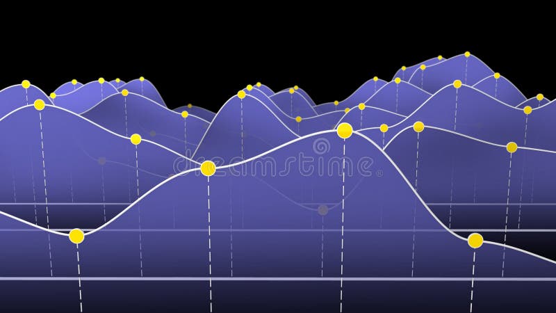 Blue Curve Chart or Line Graph Stock Illustration - Illustration of ...