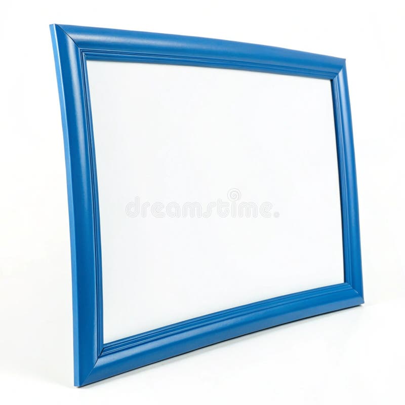 Blue Curve Frame Template Isolated on Transparent Background Stock ...