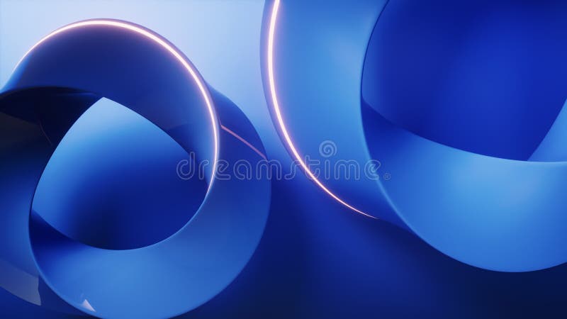 Blue Curve Geometry Background, 3d Rendering Stock Video - Video of ...