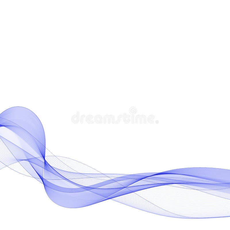 Blue Curve Lines. Abstract Vector Wave. Eps 10 Stock Vector ...