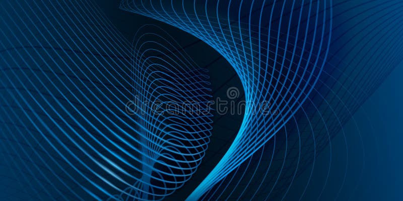 Blue Curved Lines Create a Dynamic Abstract Background Stock ...