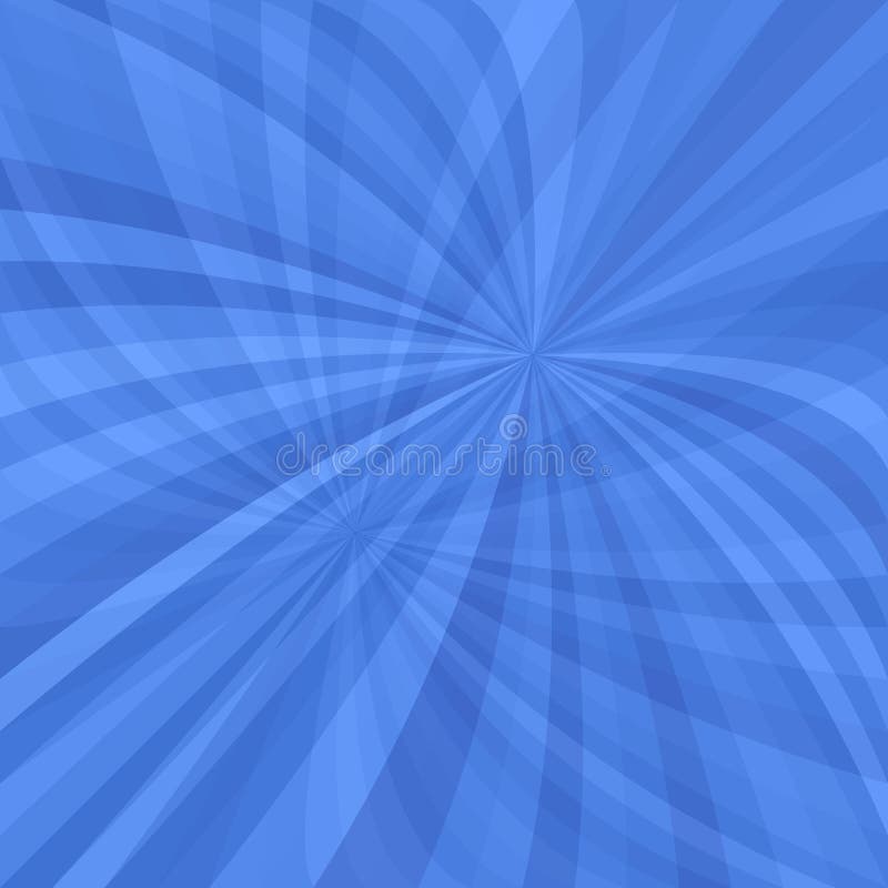 Blue Curved Ray Burst Background - Vector Illustration Stock Vector ...