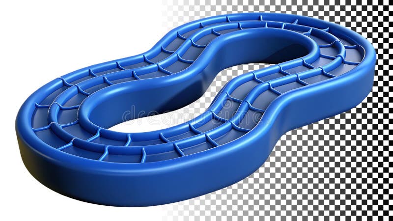 Blue Curved Shape, Abstract Design and Modern Element Png Transparent ...