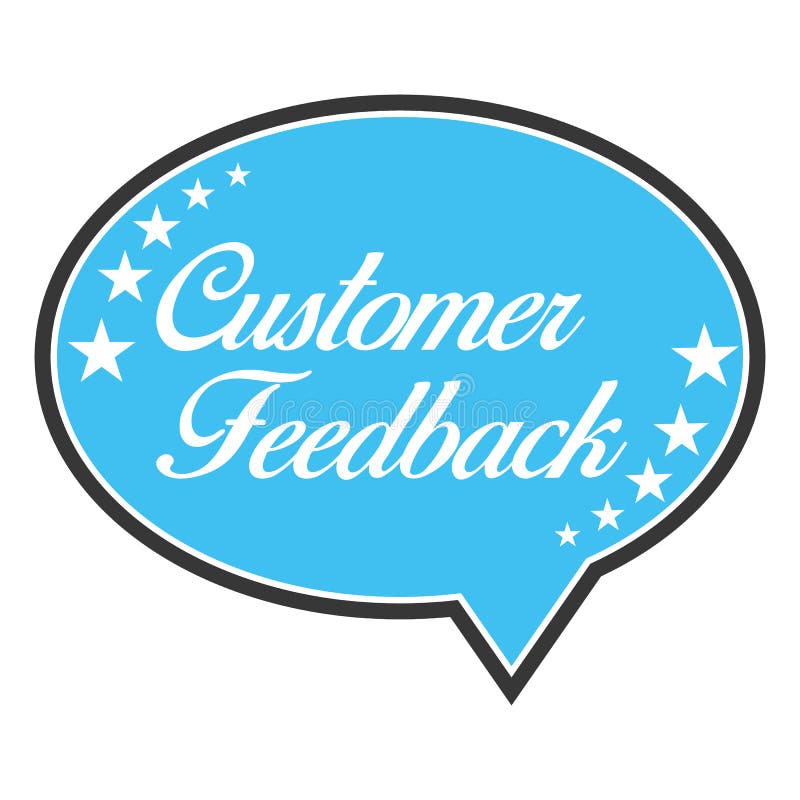 Blue Customer Feedback Icon Illustration. Vector Symbol. Flat Design ...