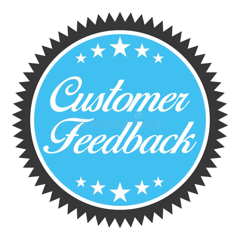 Blue Customer Feedback Icon Illustration. Vector Symbol. Flat Design ...
