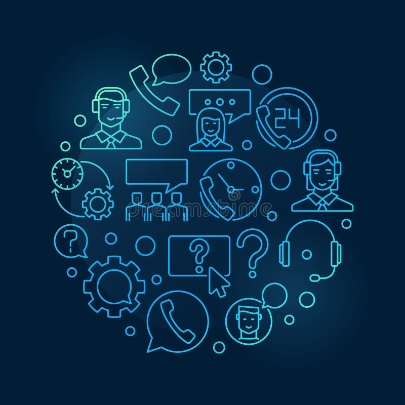 Blue Customer Satisfaction Badge Stock Vector - Illustration of ...