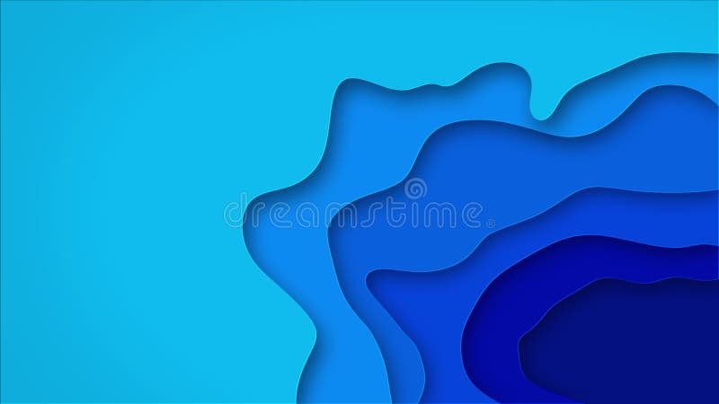 Blue Cut Paper Animated Background. Stock Footage - Video of layer ...