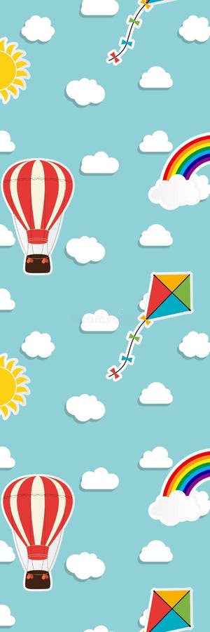 Blue Cute Cool Bookmark stock illustration. Illustration of cute ...