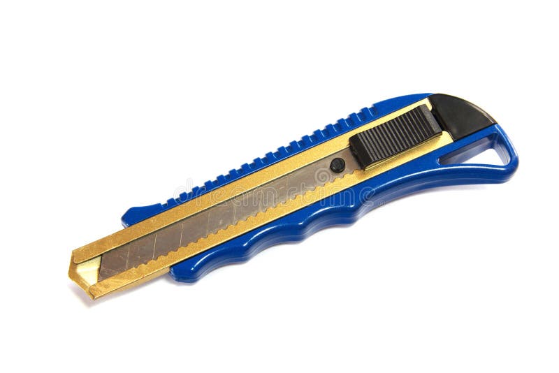 Blue Box Cutter stock image. Image of tool, tools, edge - 11367