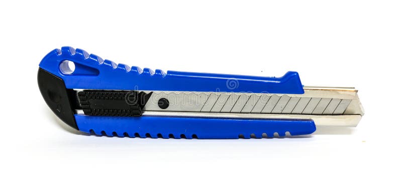 Blue Box Cutter stock image. Image of tool, tools, edge - 11367