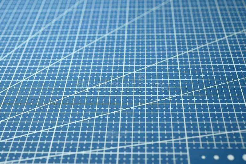 Close Up Blue Cutting Mat, Equipment for Office Stock Photo - Image of ...