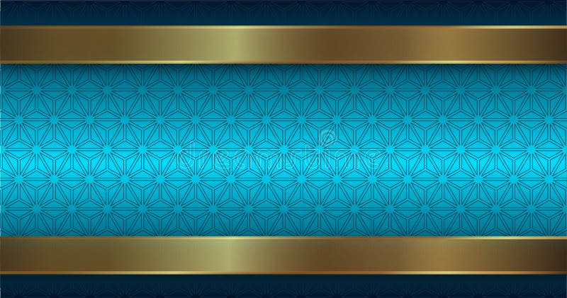 Abstract Blue,cyan and Gold Background with a Floral Texture in the ...