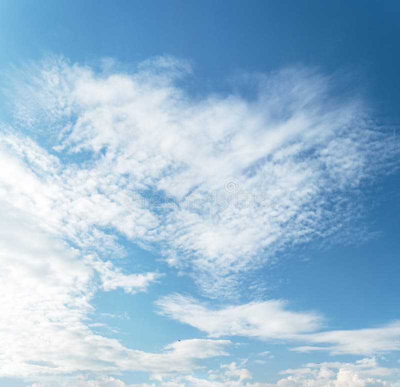 Blue and Cyan Gradient Coloured Sky and White Clouds Floating on Air ...