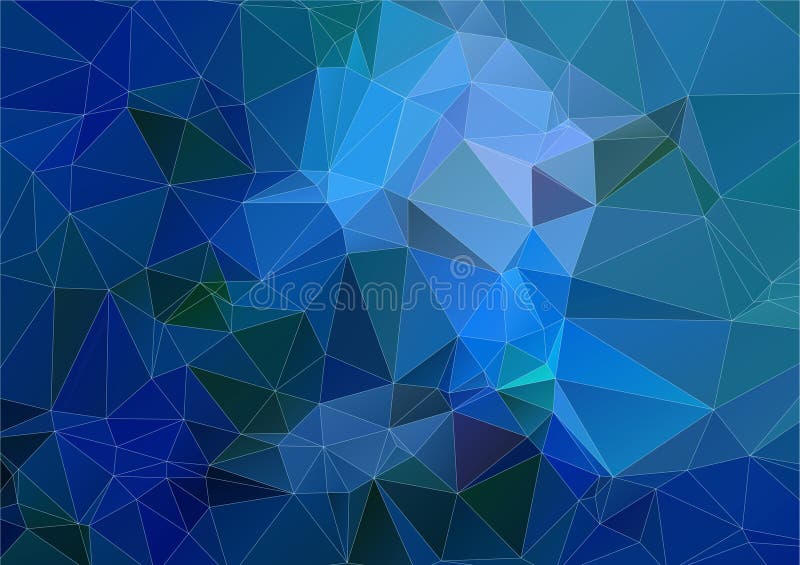 Cyan Triangle Pattern. Seamless Vector Stock Vector - Illustration of ...