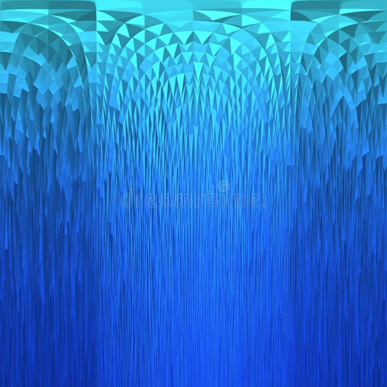 Blue and Cyan Waterfall. Triangular Blocks Stock Illustration ...
