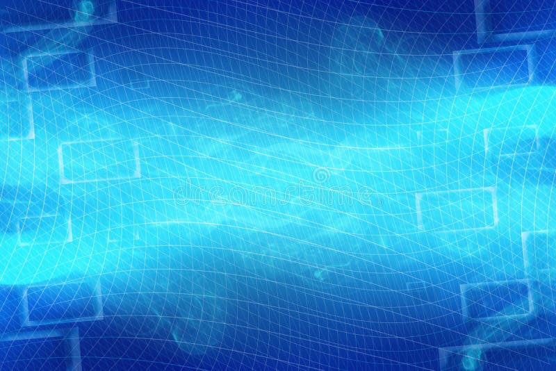 Blue Cyber Technology Background. Innovative Concept Stock Illustration ...