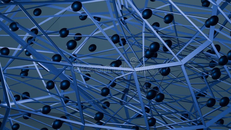 Blue Cybernetic Connected Plexus Structure Stock Video - Video of data ...