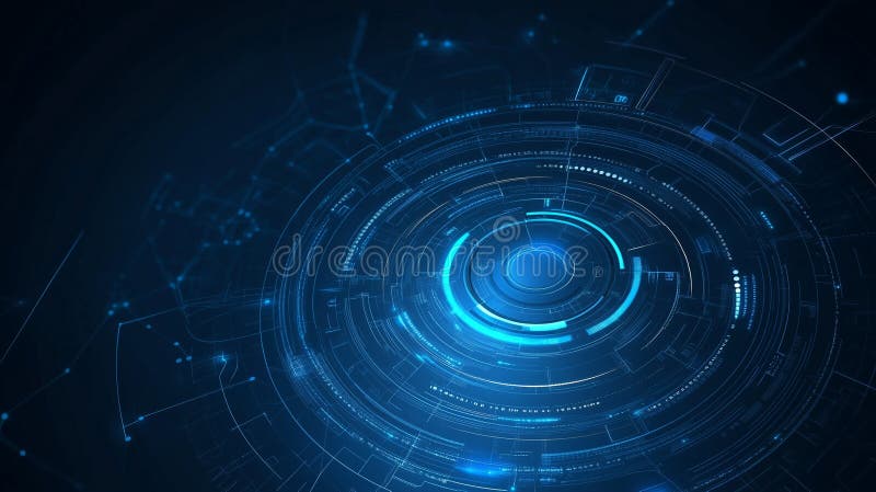 Blue Cybersecurity Lock Secure Reliability Futuristic Technology Stock ...