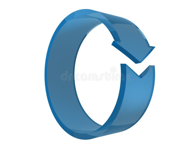 Blue cycle arrow icon stock illustration. Illustration of circle - 21347082