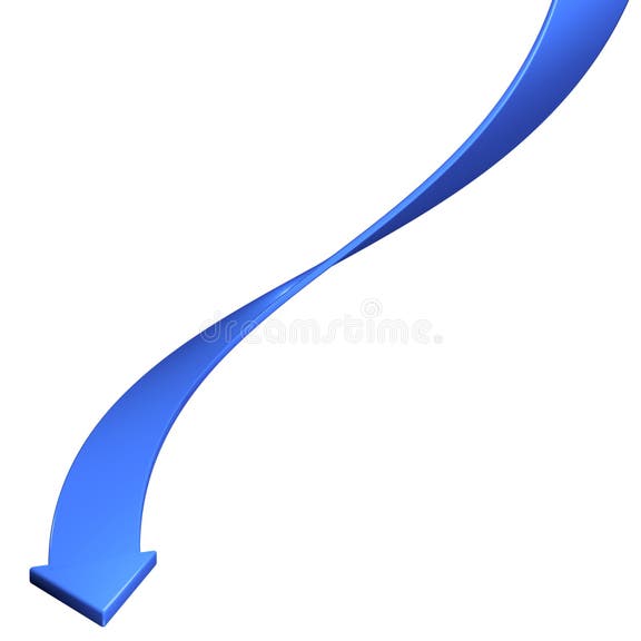 Blue 3d arrow stock illustration. Illustration of direction - 33822625