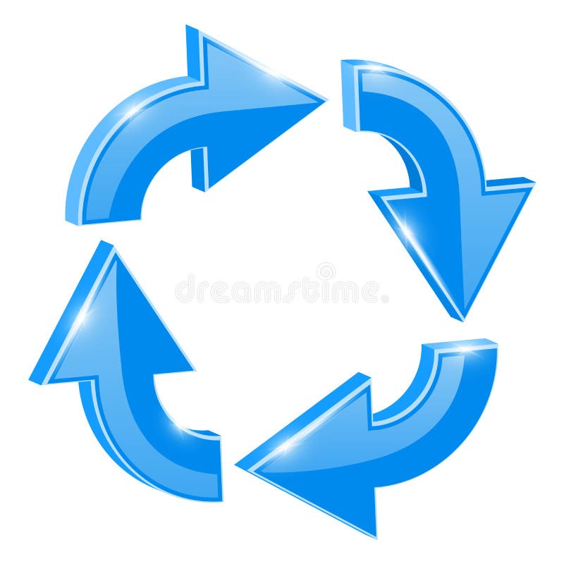 Arrows in Circular Motion. Arrow Combinations Stock Vector ...