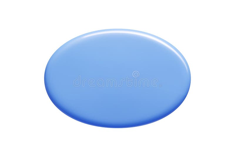 Blue 3d Callout Banner in Oval Shape with Polished Surface. Vector ...
