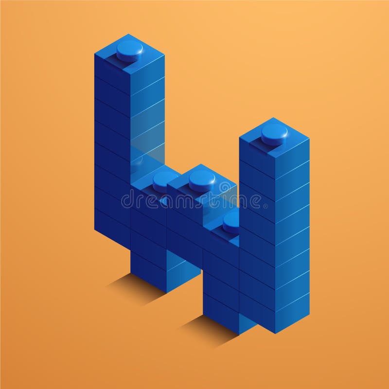 3d Isometric Letter W of the Alphabet. 3d Isometric Plastic Letter from ...